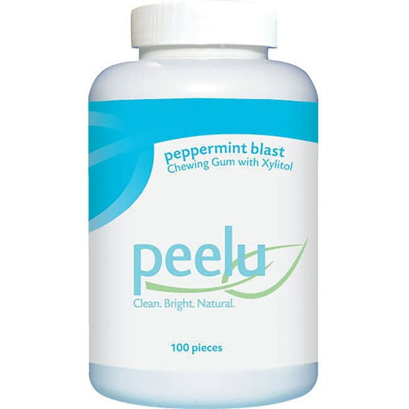 Peelu Peppermint Blast Chewing Gum with Xylitol 100 Ct - Walmart.com