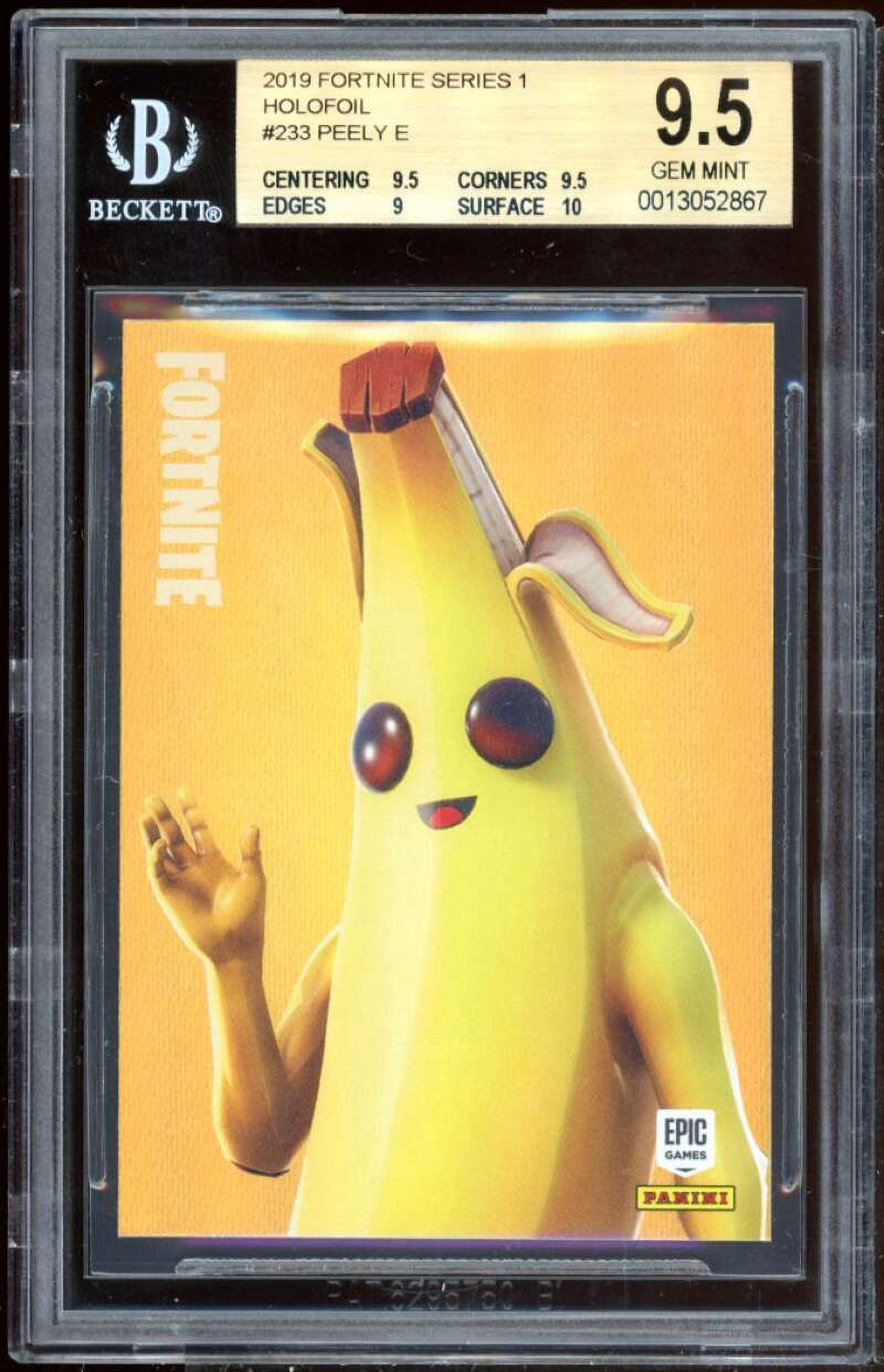 Peely Card 2019 Fortnite Series 1 Holofoil USA Epic BGS 9.5 (9.5 9.5 9 ...