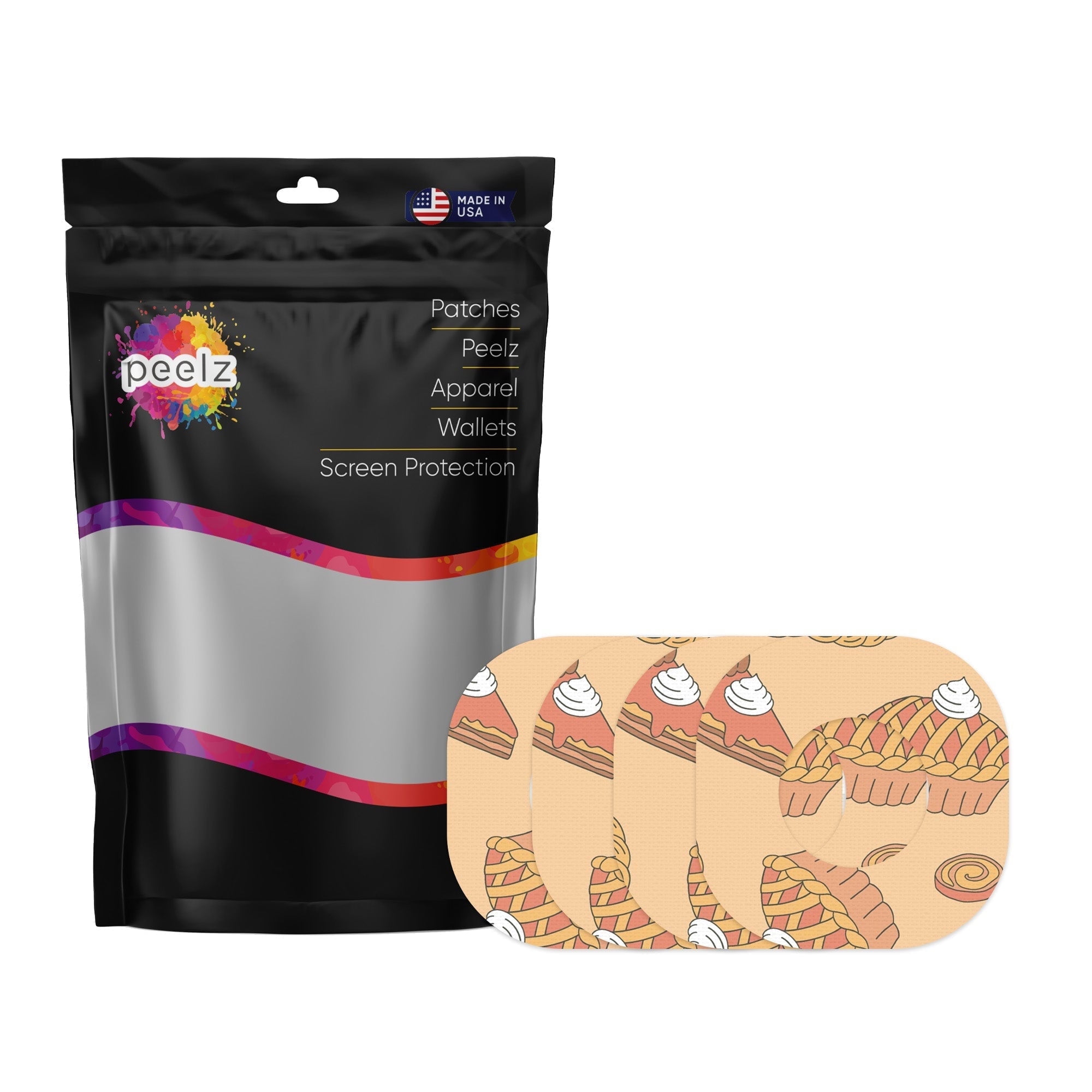 Peelz Thanksgiving Pies Patch Tape Designed for The DEXCOM G7 and Stelo ...