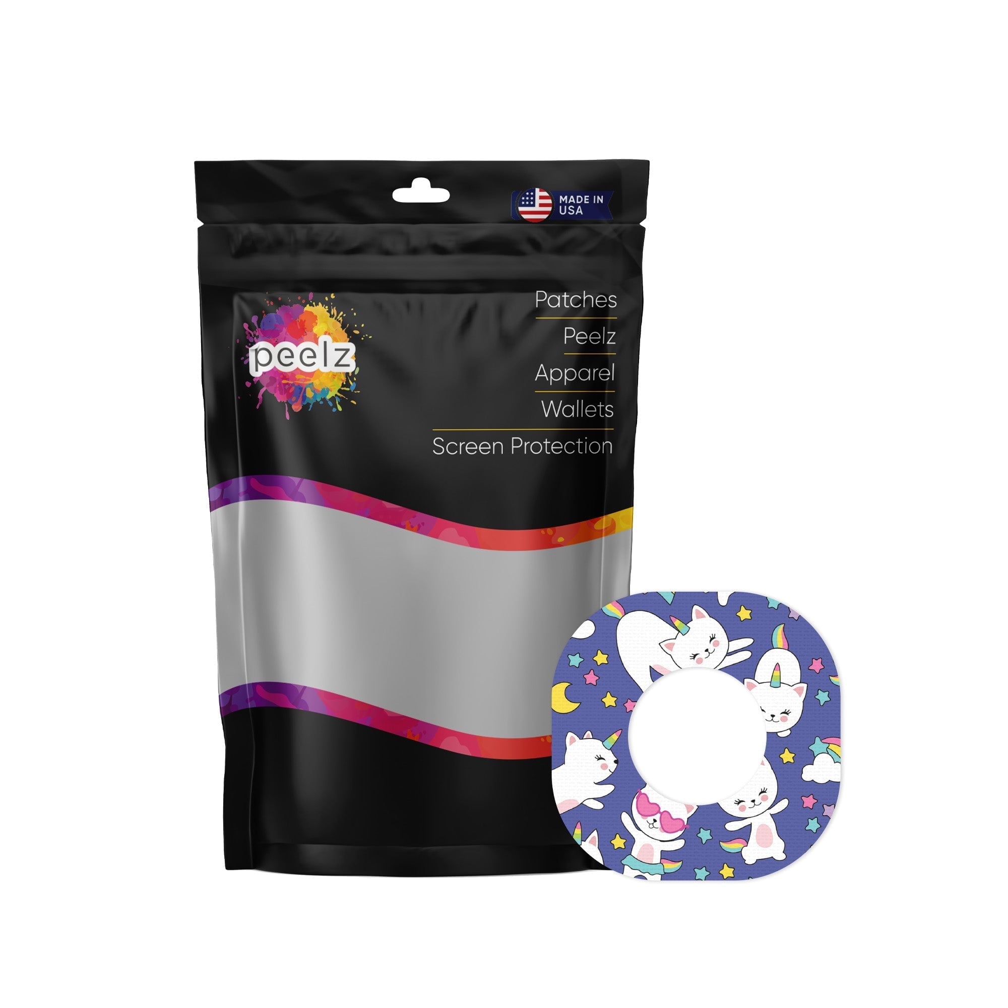 Peelz Unicorn Cats Patch Tape Designed for The DEXCOM G7 and Stelo ...