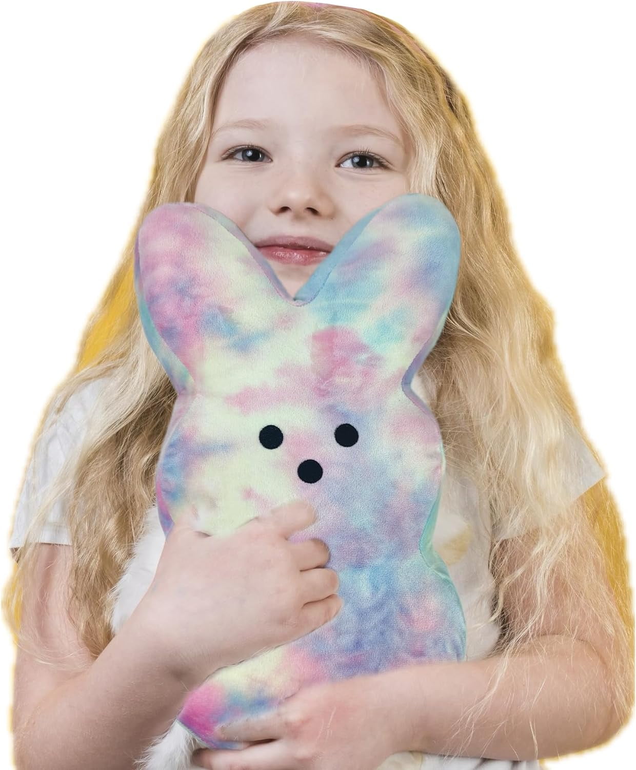 Peep 20-Inch Large Easter Bunny Plush Toy - Big Pink Stuffed Animal Bunny Doll for Easter ...