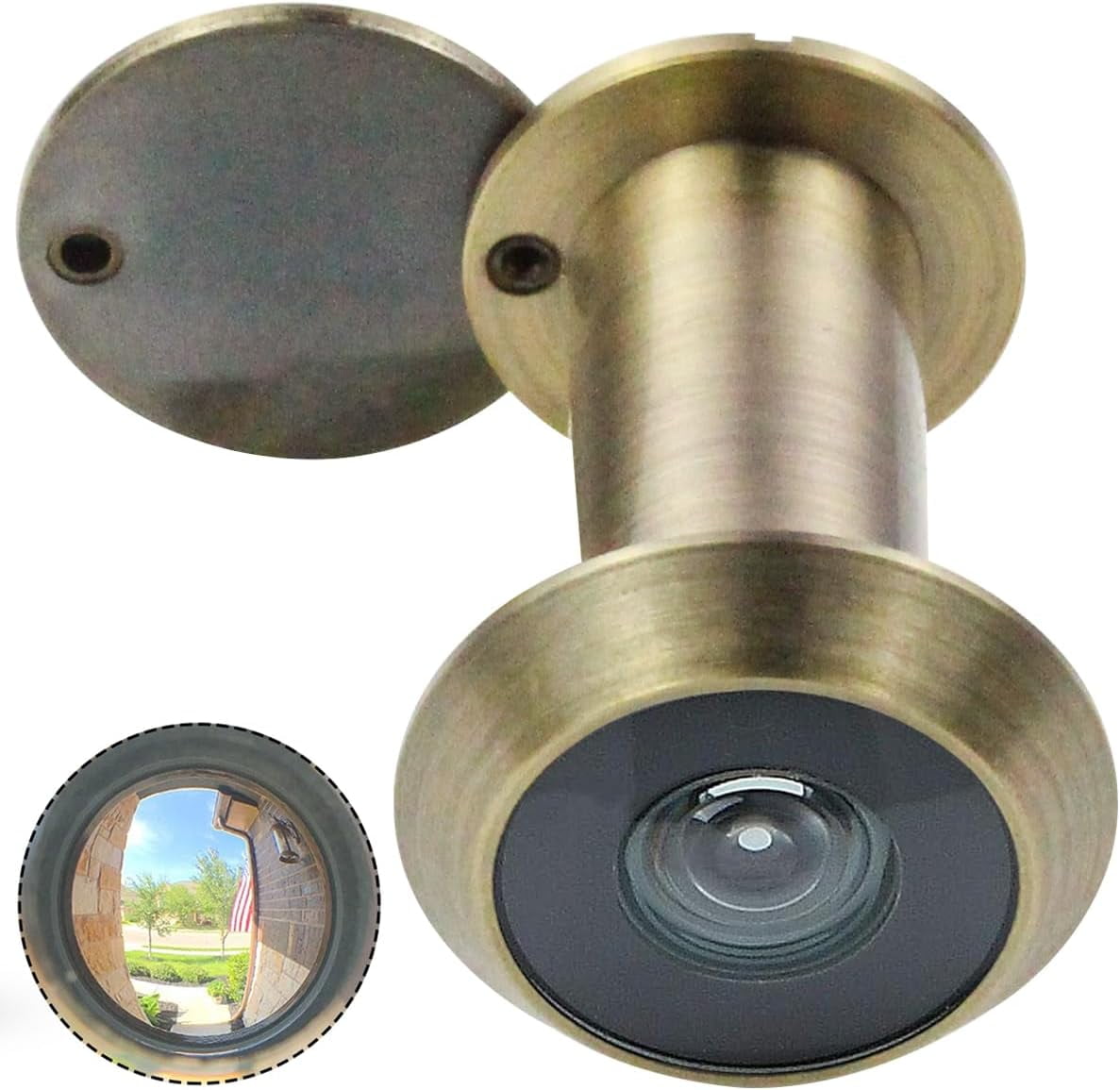 Peep Holes for Door, Solid Brass 200-Degree Door Viewer Peephole with ...