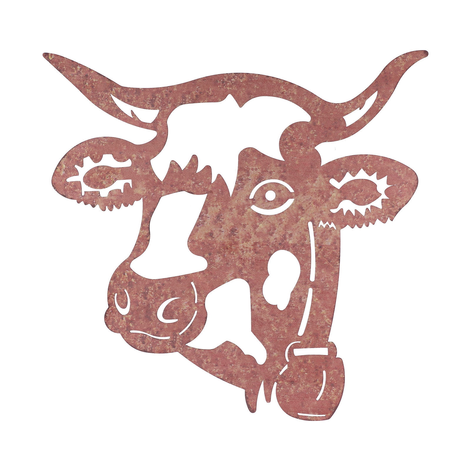 Peeping Cow Head Shape Animal Stake Decorative Metal Stake Garden ...