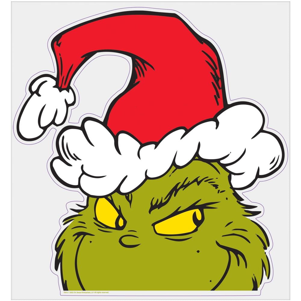 Peeping Grinch Window Cling - Walmart.com
