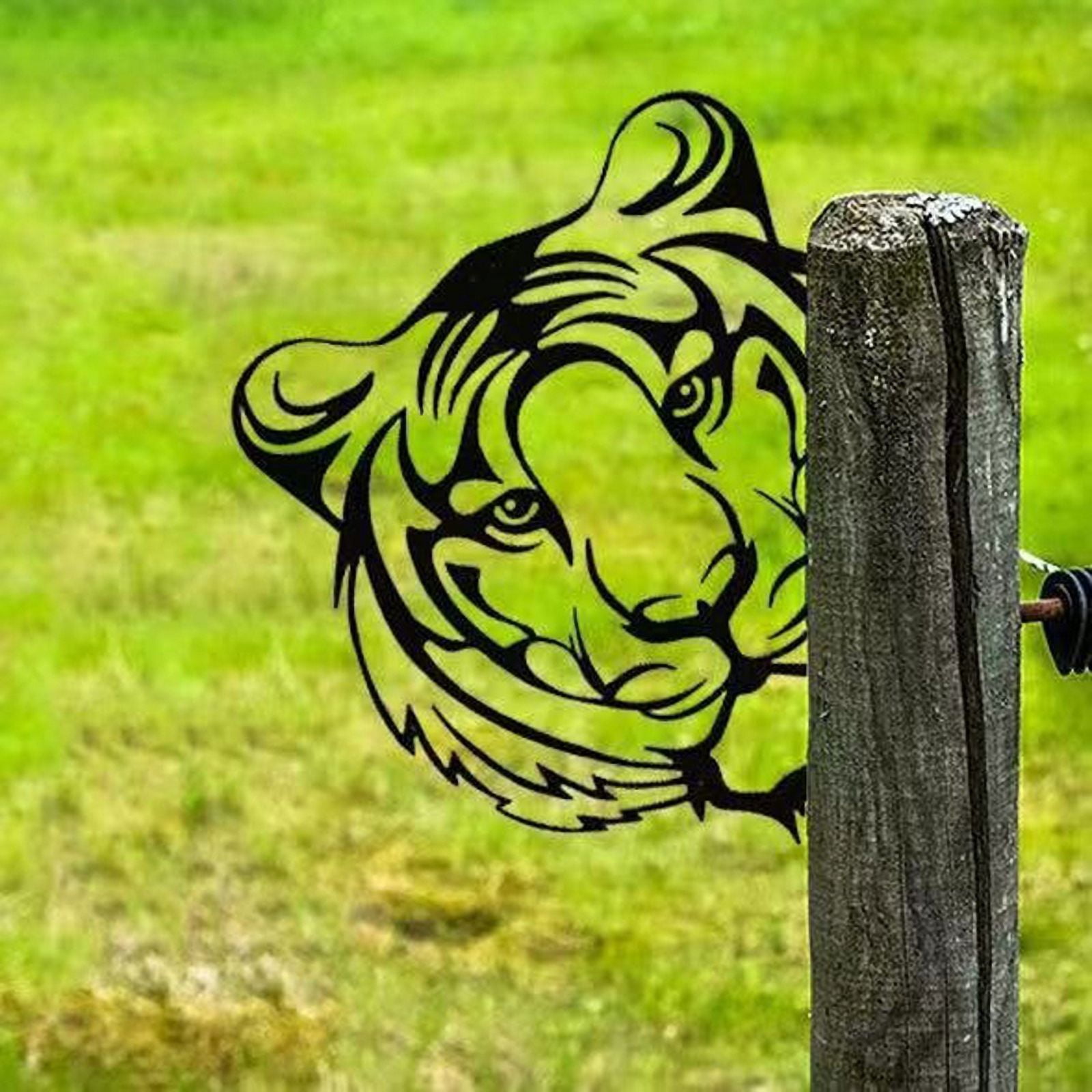 Peeping Tiger Metal Art Farm Garden Decor Garden Fence Decoration ...