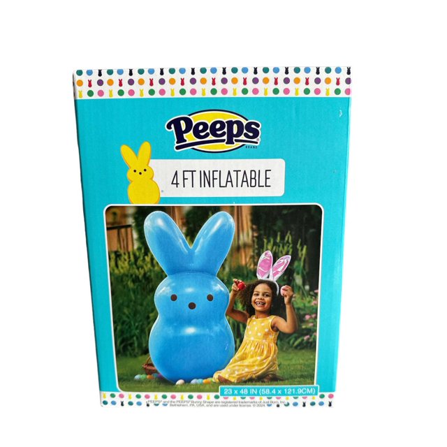 Peeps 4 Foot Inflatable Bunny Blue - Walmart.com
