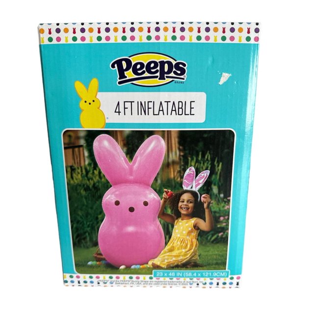 Peeps 4 Foot Inflatable Bunny Pink - Walmart.com