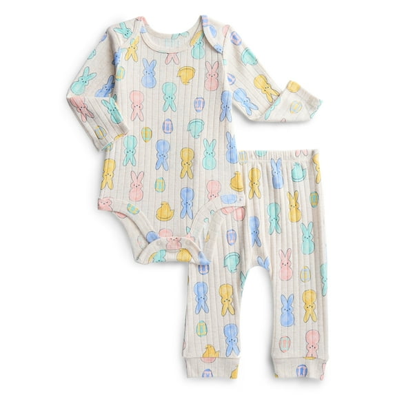 Peeps Baby Easter Long Sleeve All Over Print Onesie with Matching ...