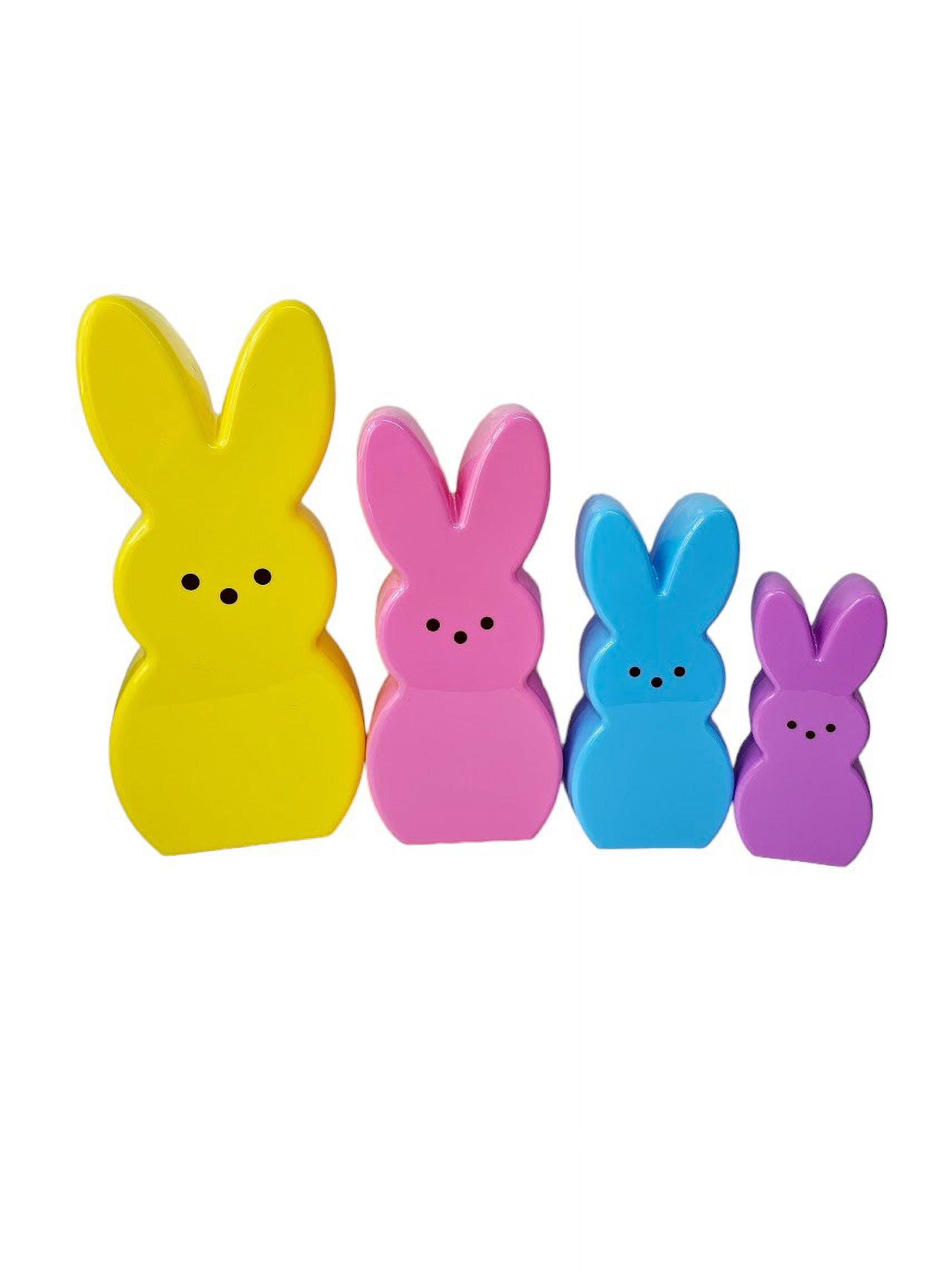 Peeps Bunny Set of 4, Colored Nesting Egg Candy Containers, Easter ...