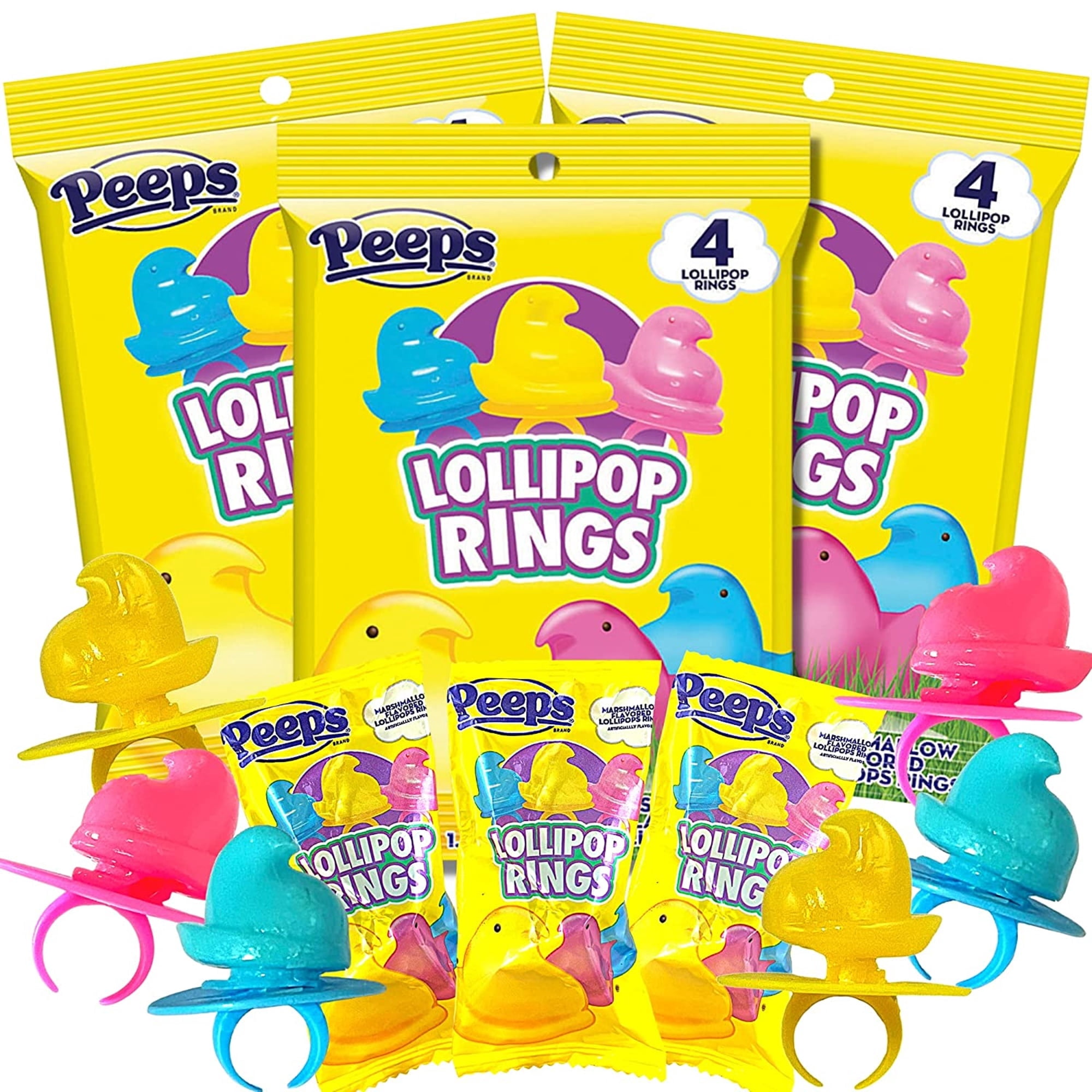 Peeps Easter Lollipop Rings Candy, Pack of 3, 4 Count Per Bag - Walmart.com