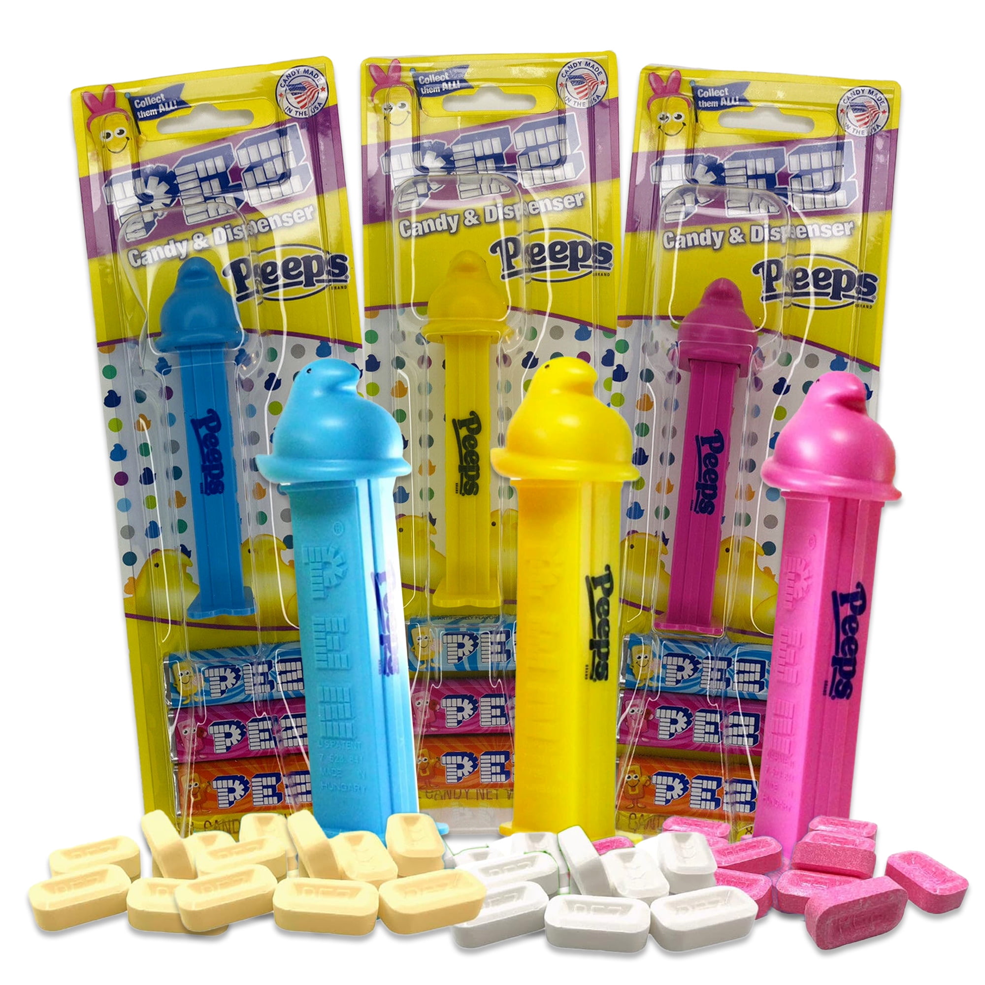 Peeps Easter Pez Candy Dispenser 3 Pack. Easter Pez Dispensers Bulk ...