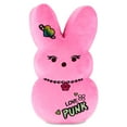 Peeps Pink Emo Bunny, Soft Plush Easter Toy with Love Punk Theme, 16 ...