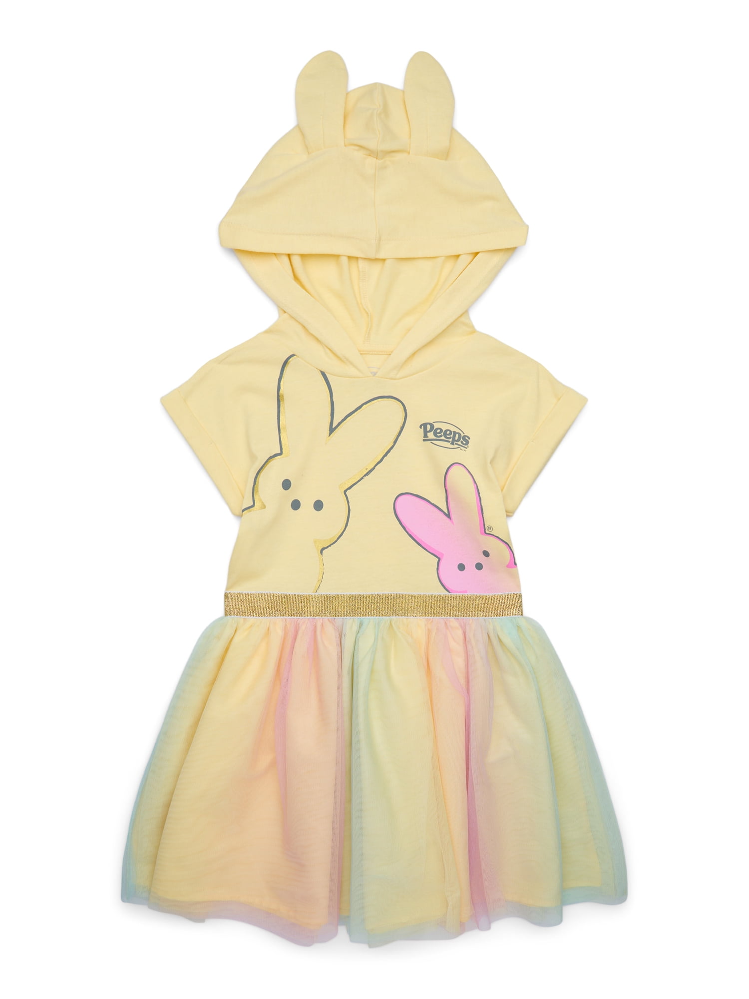 Peeps Girls Hooded Dress with Short-Sleeves, Sizes 4-18 - Walmart.com