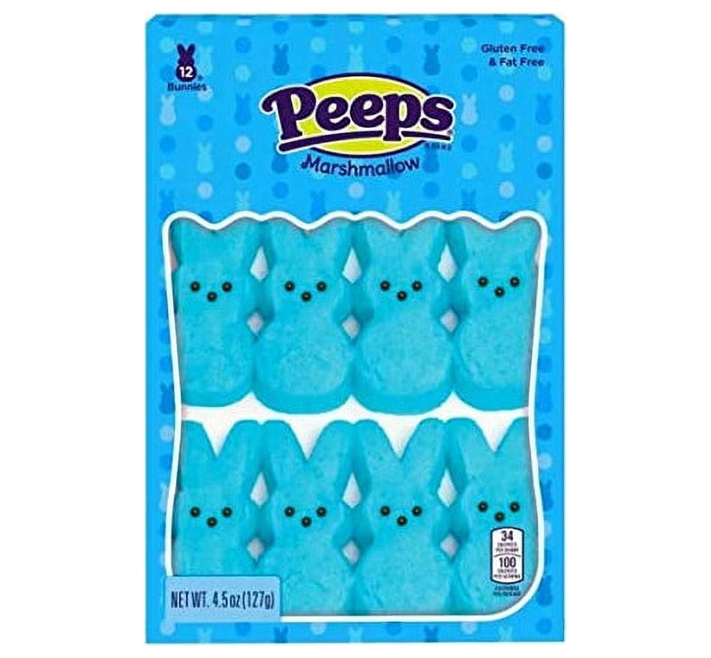 Peeps Marshmallow Blue Bunnies, 4.5-Ounce, 12-Count Boxes (Pack of 6 ...