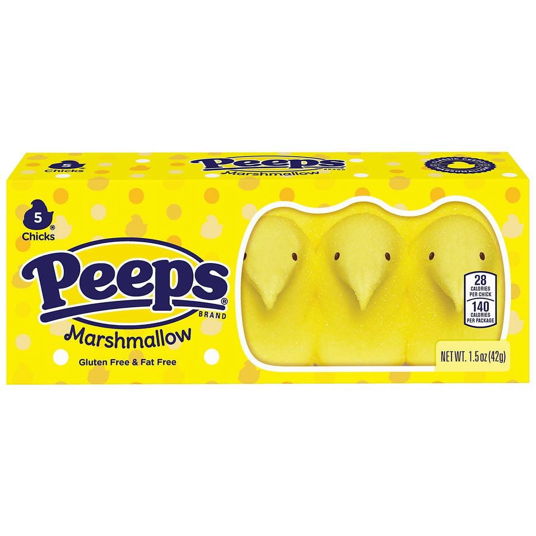 Peeps Marshmallow Chicks, 1.5 oz Pack of 2 - Walmart.com