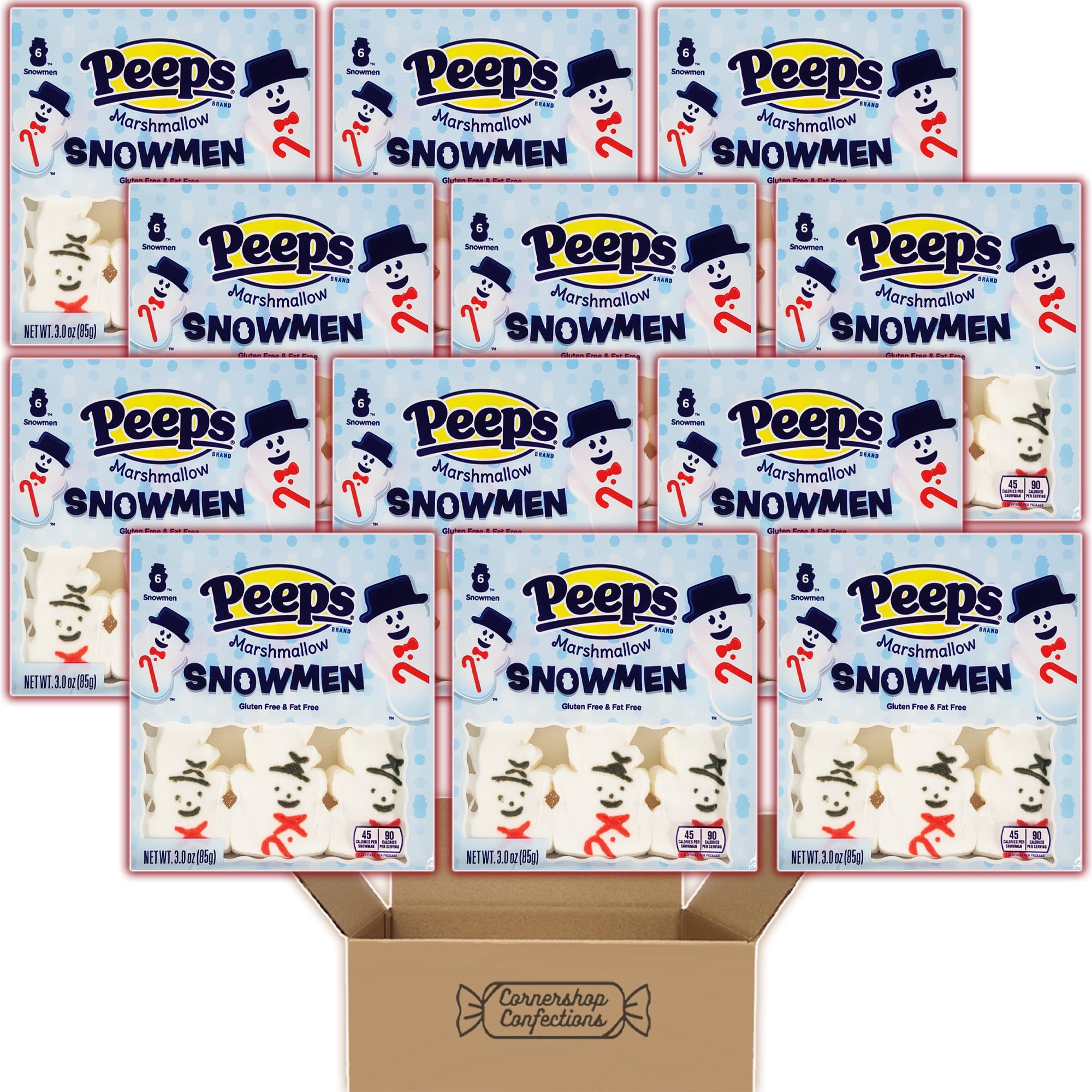 Peeps Marshmallow Christmas Bundle Pack - Snowmen - 12 Individually ...