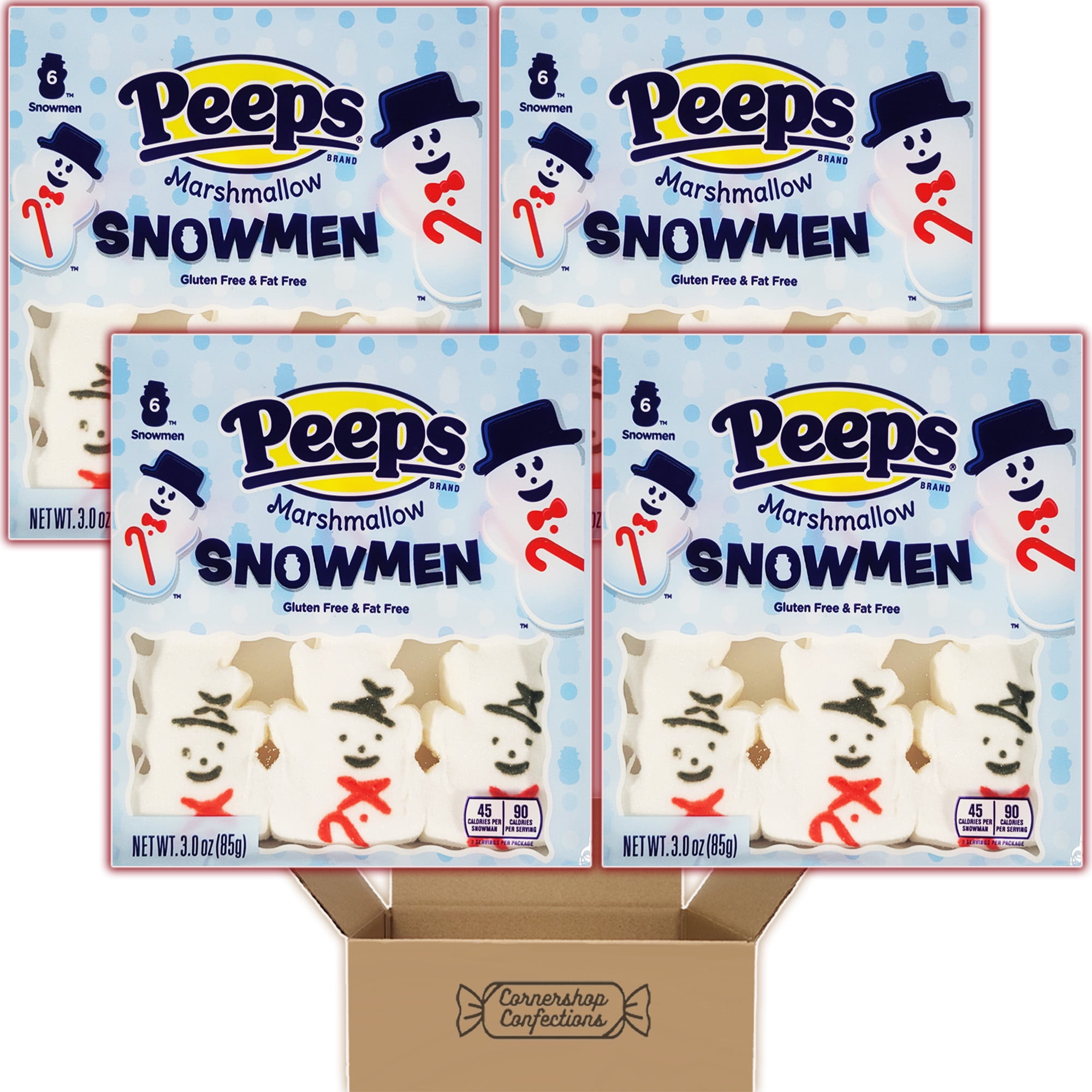 Peeps Marshmallow Christmas Bundle Pack - Snowmen - 4 Individually ...