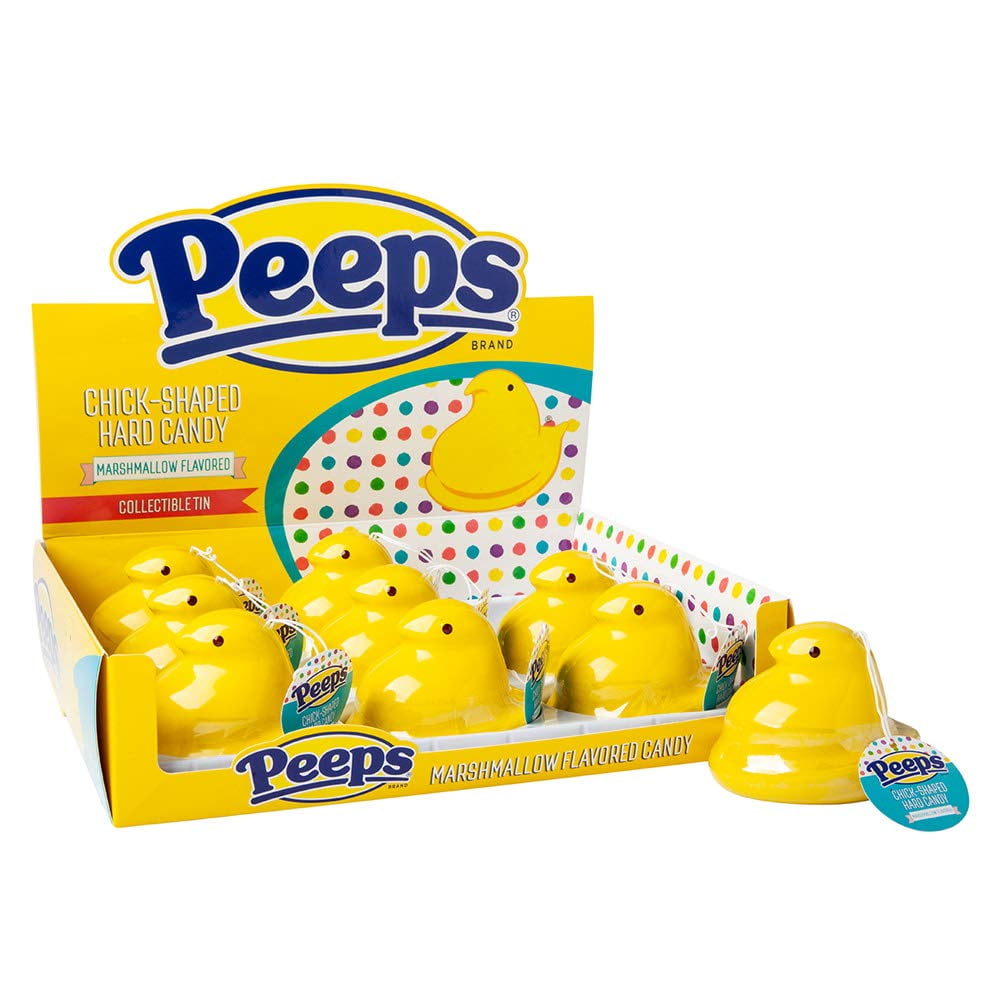 Peeps Marshmallow Flavored, Chick-Shaped Hard Candy in Collectible Peep ...