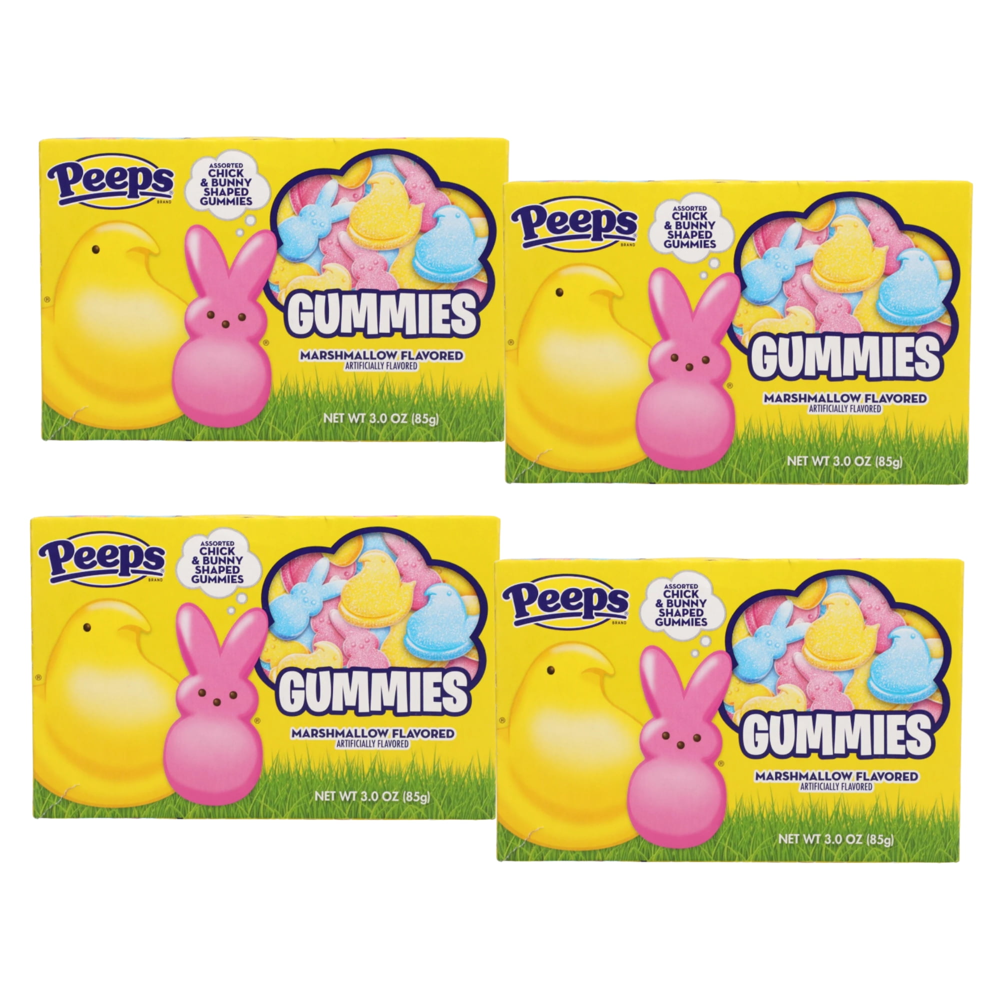 Peeps Marshmallow Flavored Gummies, Assorted Chicks, and Bunnies Chewy ...