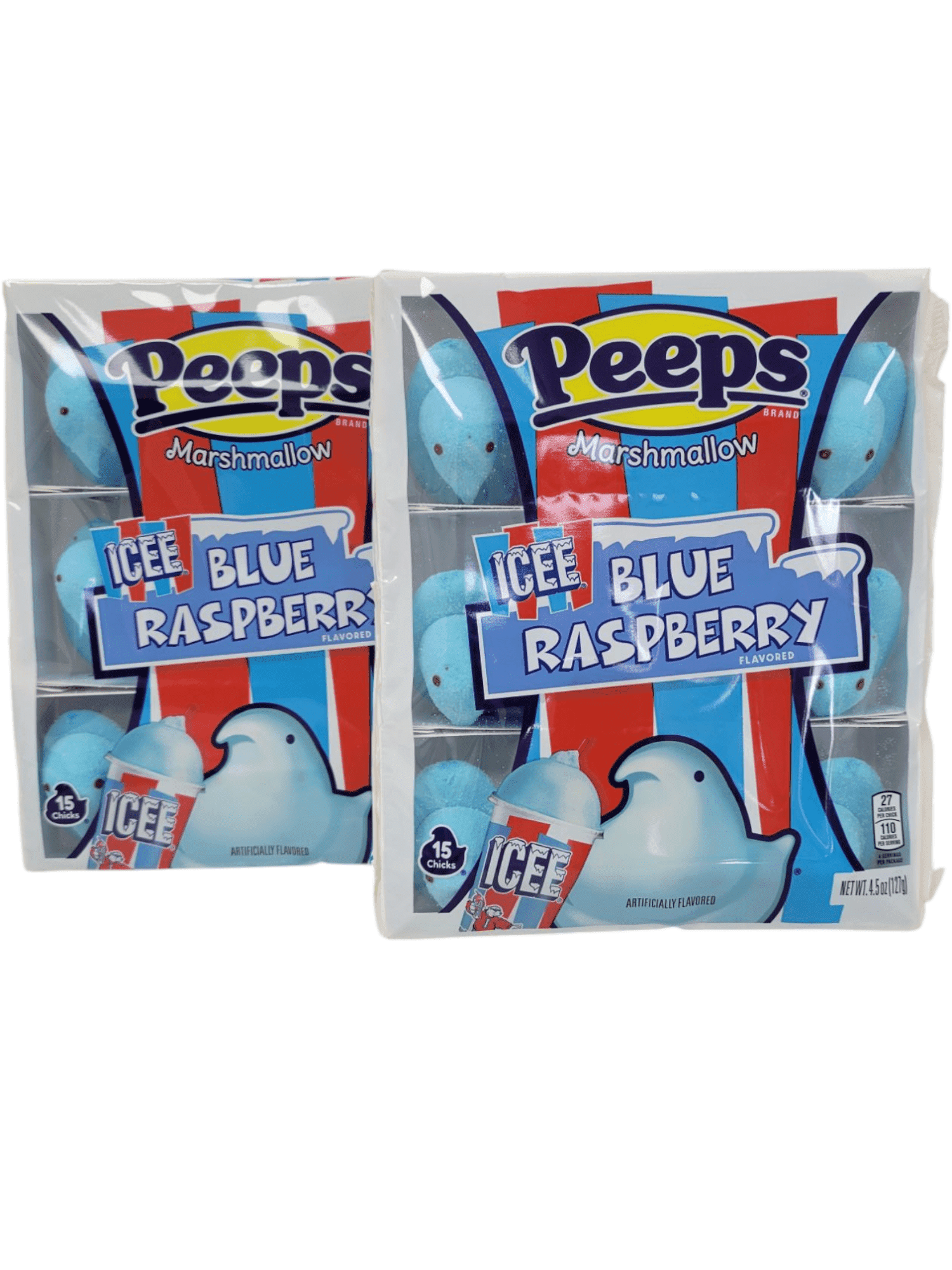 Peeps Marshmallows Icee Blue Raspberry 15 ct 4.5 oz Pack of 2 - Walmart.com