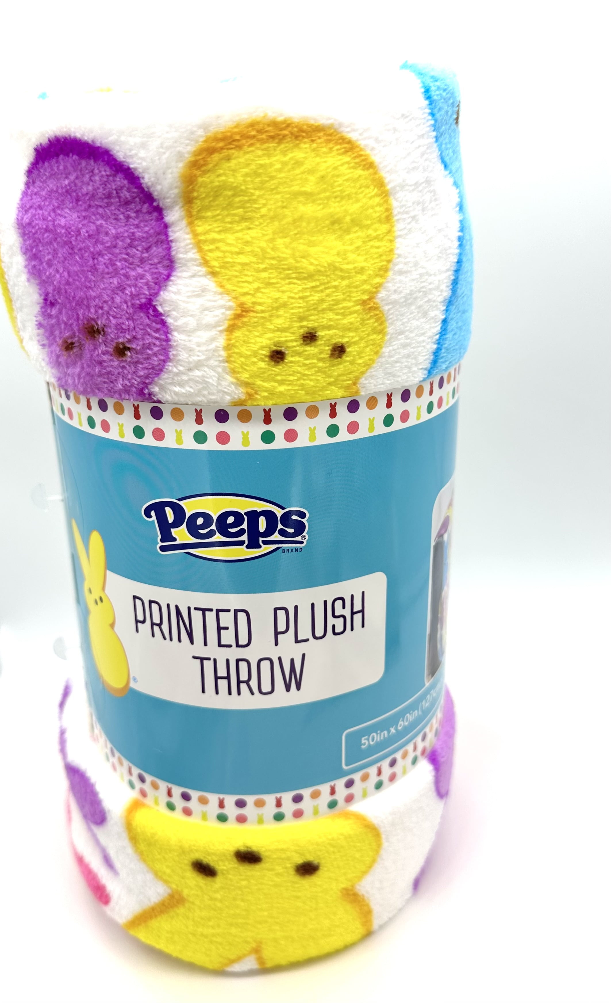 Peeps Soft Plush Blanket Throw, Printed, 50in x 60in, 100% Polyester ...