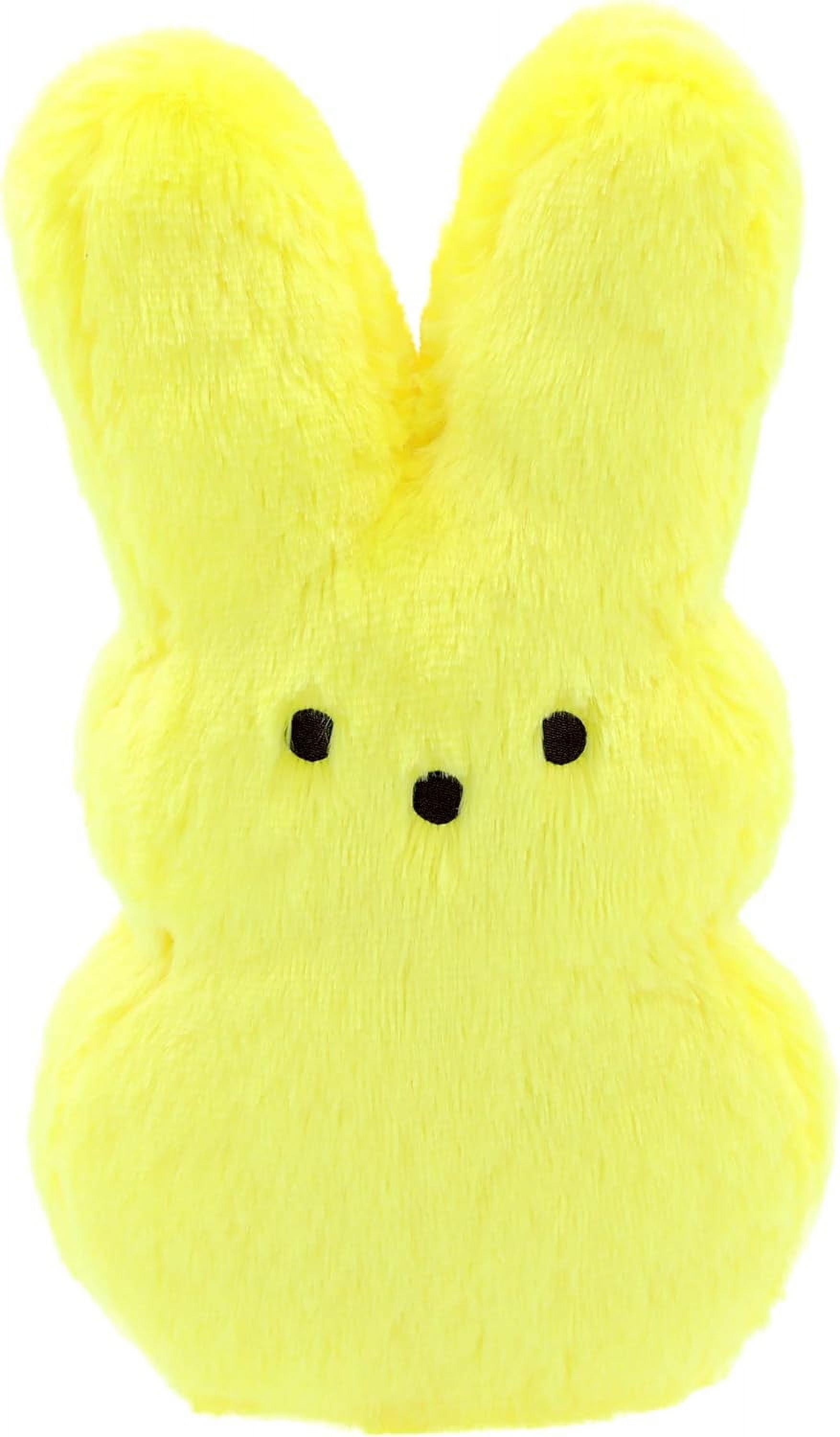 Peeps Shaggy Bunny Plush, 15" Collectible Bunny Stuffed Animals, Yellow ...