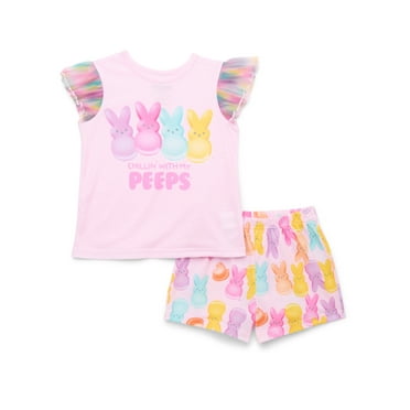 Peanuts Girls' Snoopy Happiness Is Sleeping In Pajama Set Tank Top Shorts - Walmart.com