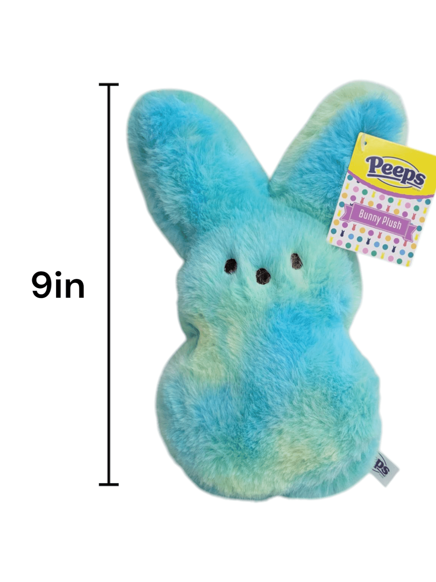Peeps Tie Dye Blue Green Fuzzy Bunny Plush 10 inches - Walmart.com