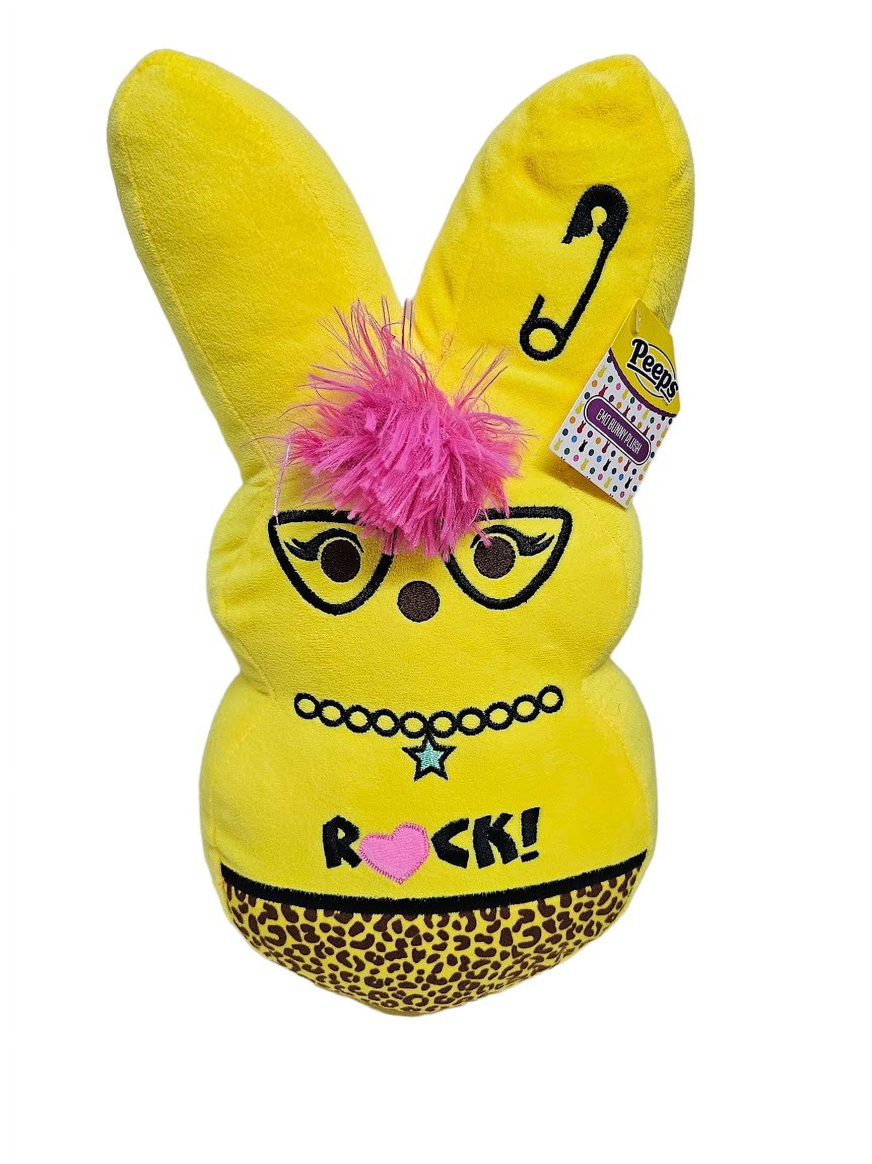 Peeps Yellow Emo Bunny Plush Stuffed Animal Toy Easter Bunny Plush ...