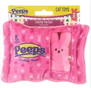 Peeps for Pets Peeps Bunnies Plush Catnip Toy, Assorted Colors ...
