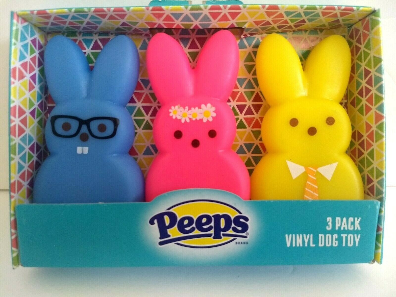 Peeps for Pets Vinyl 3 Pack Dog Squeak Toys 4" New - Walmart.com