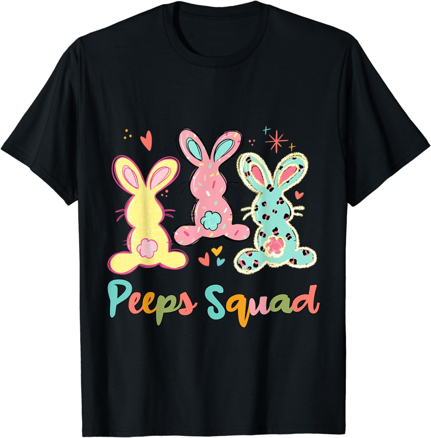 Peeps squad Eggs crew bunnies Bunny Happy Funny Easter Day T-Shirt - Walmart.com