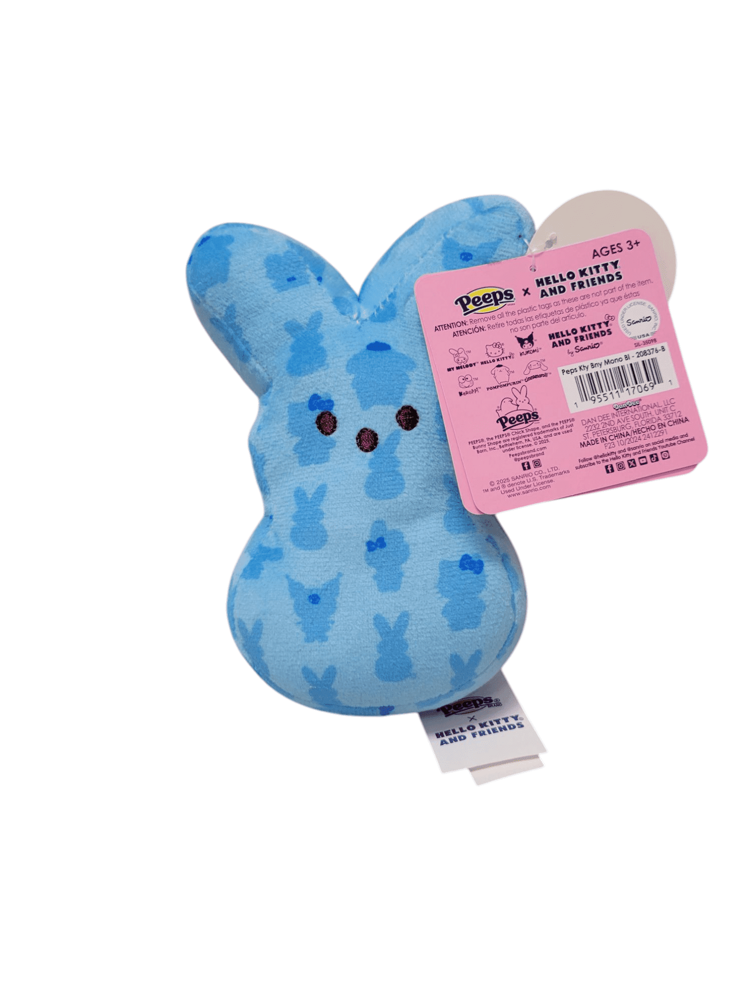 Peeps x Hello Kitty and Friends Blue Bunny with Pattern 6 inch ...