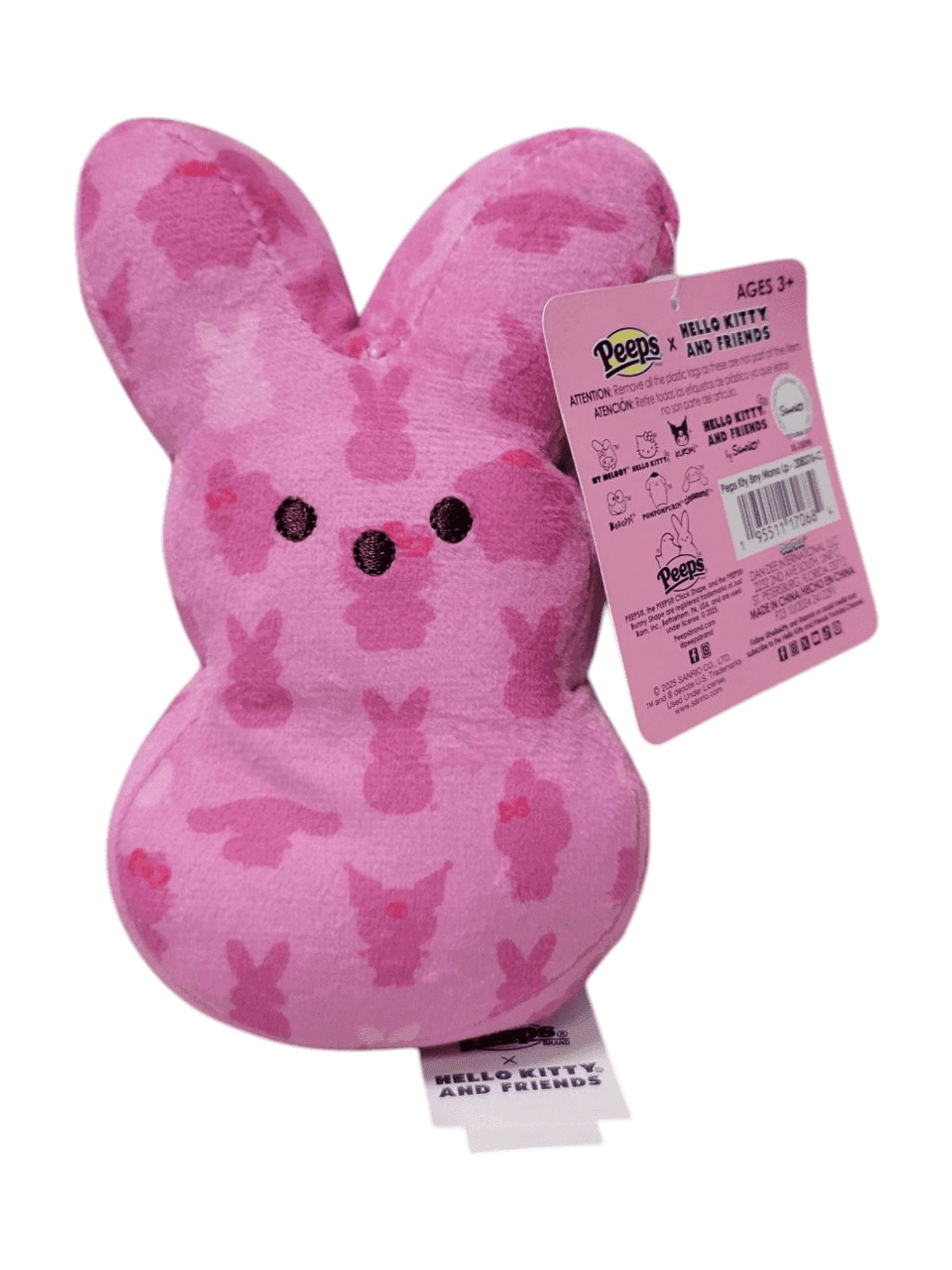 Peeps x Hello Kitty and Friends Pink Bunny with Pattern 6 inch ...