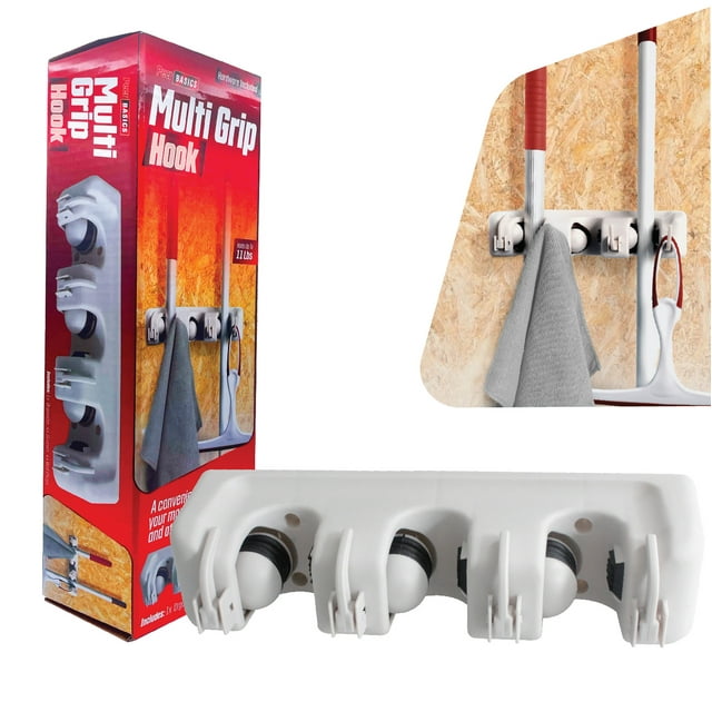 PeerBasics, Multi Grip Hook, 11 lb Capacity, Plastic, White, Hardware ...