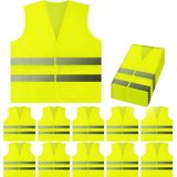 PeerBasics Safety Vests 10 Pack - Yellow Reflective High Visibility, Hi ...