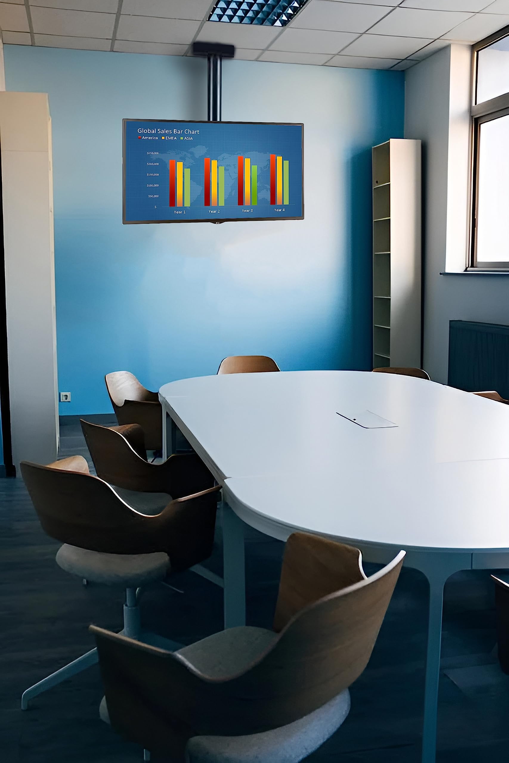 Peerless AV Ceiling TV Mount with Adjustable Viewing Angle Wall Mount ...