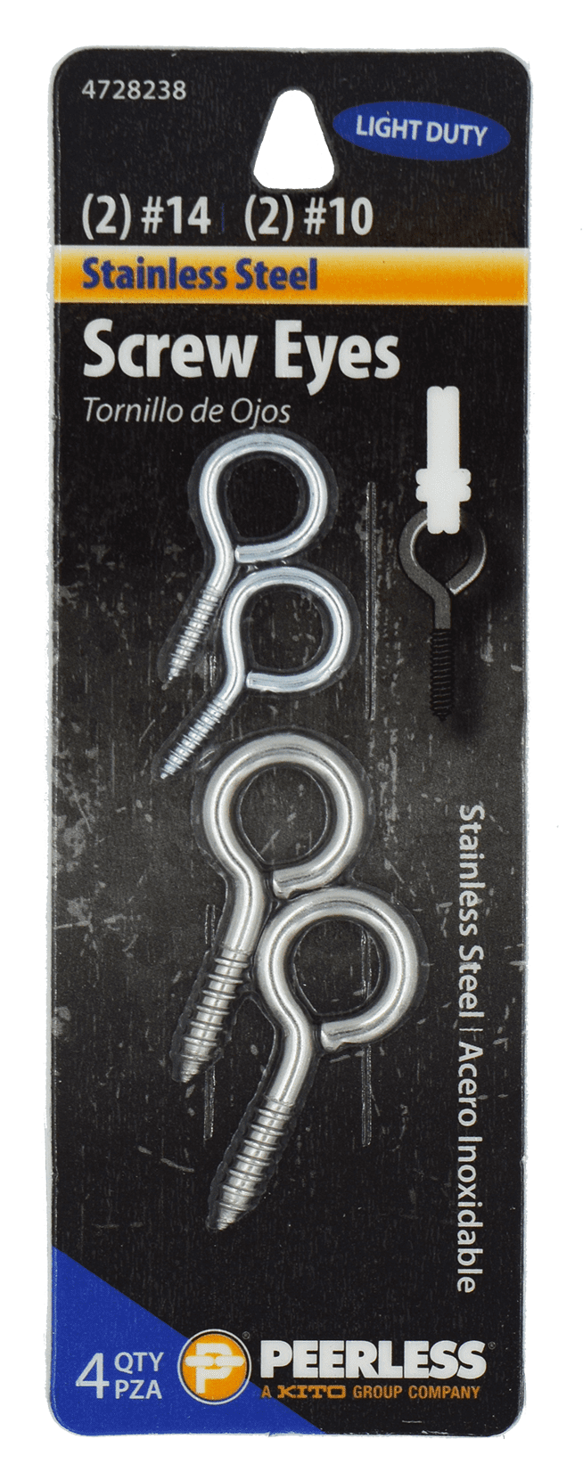 Peerless Chain Assorted Stainless Steel Screw Eyes 4 Pack, #4728238 ...