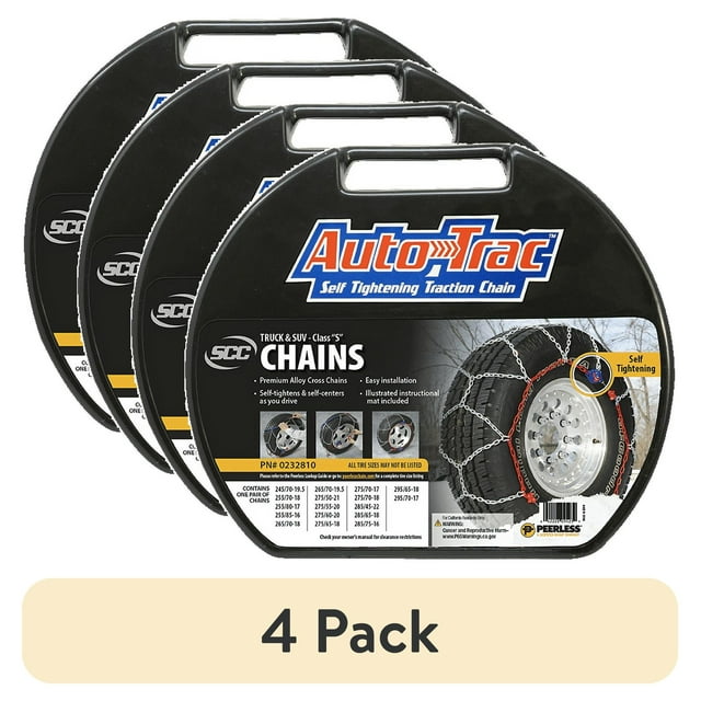 (4 pack) Peerless Chain AutoTrac Light Truck/SUV Tire Chains, #0232810 ... (4 pack) Peerless Chain AutoTrac Light Truck/SUV Tire Chains, #0232810 ...