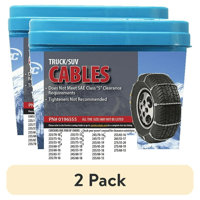 (2 pack) Peerless Chain Light Truck/SUV Tire Cables, #0196555 - Walmart.com