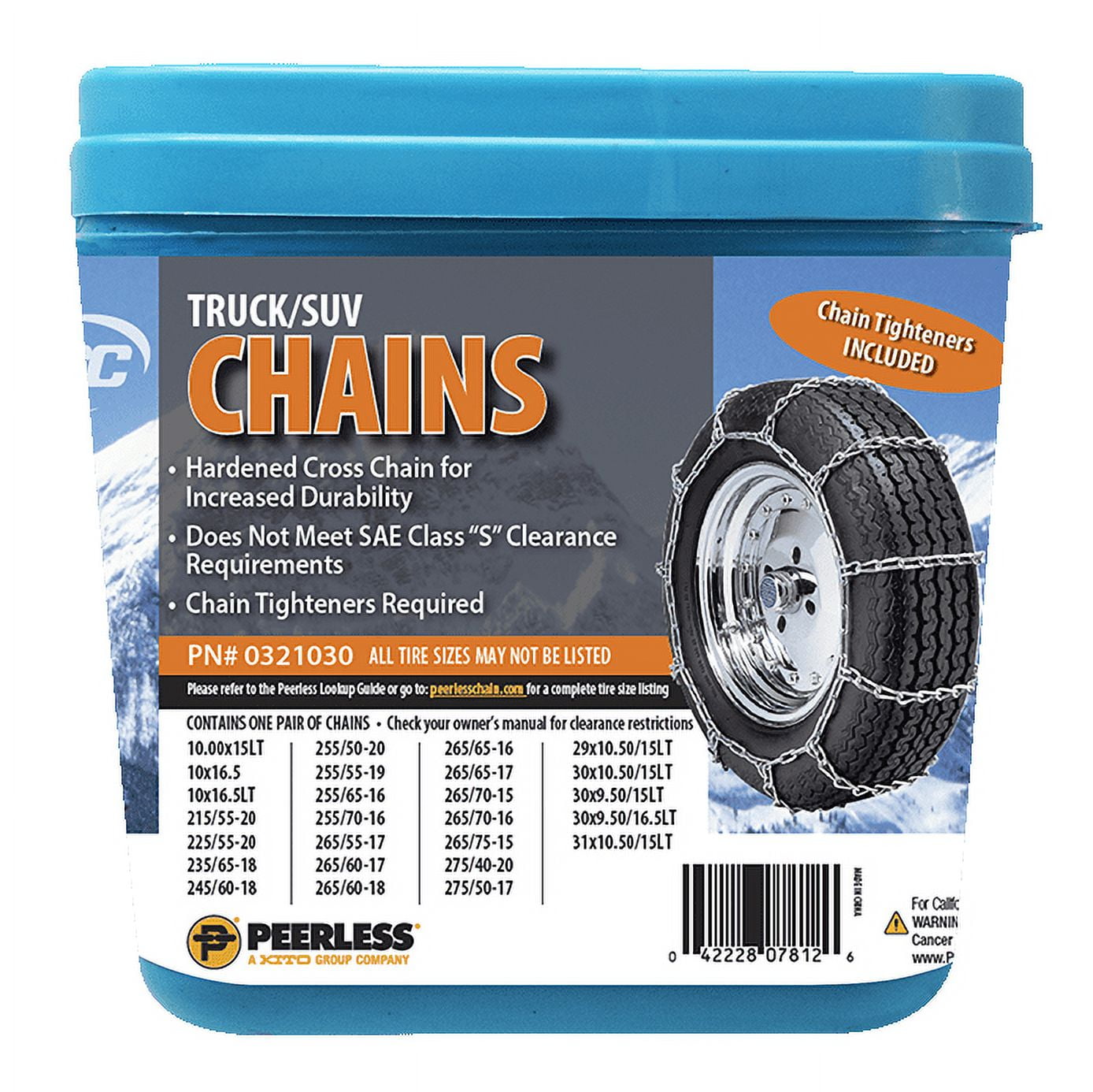 Brandclub - Peerless Chain Truck Tire Chain with Rubber Tighteners ...