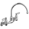 Kitchen Faucet Wall Mount with 10 Inch Swivel Spout 10" Center ...