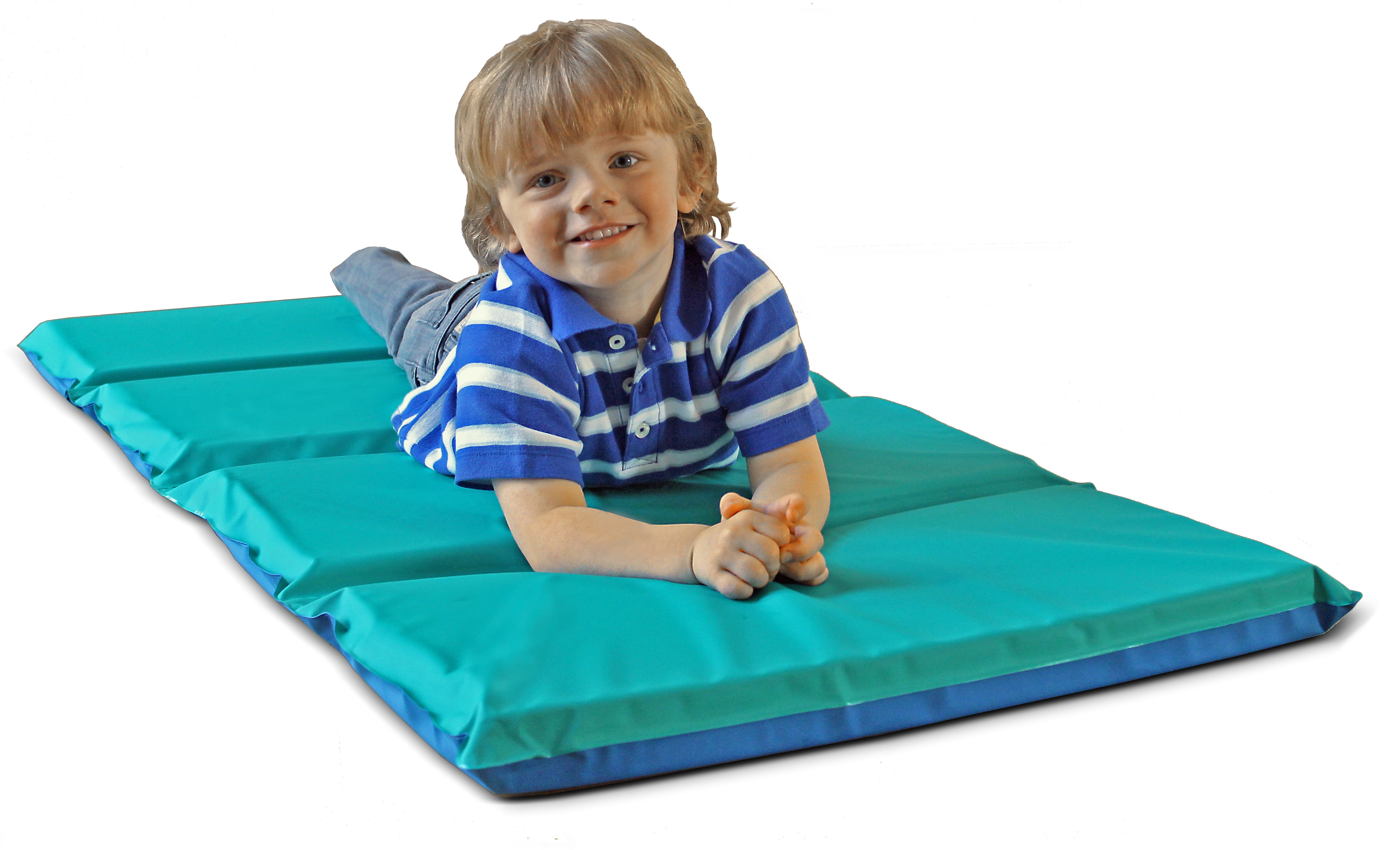 "KinderMat 2"" Jr. Daydreamer Rest Mat, 2""H x 19""W x 44""D, Blue/Teal ...