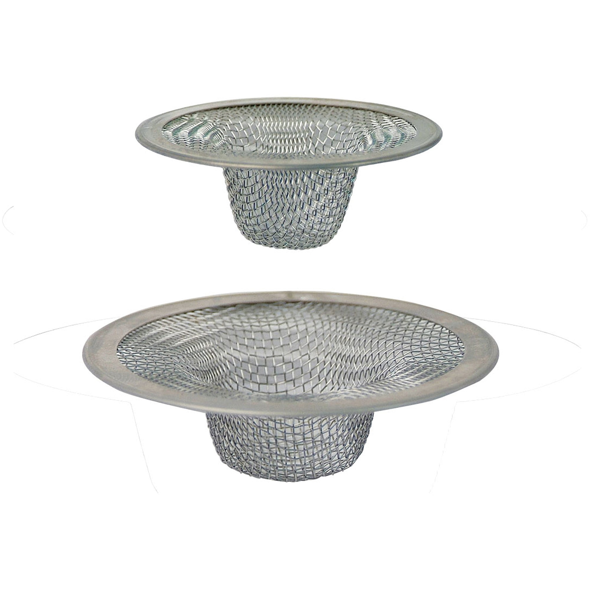 Peerless 2pc Mesh Drain Strainer, Stainless Steel Catcher, Fits Most ...