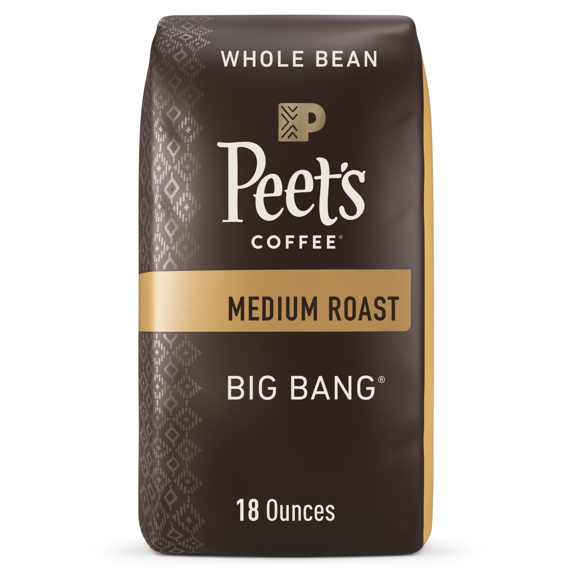 Peet's Coffee Big Bang, Medium Roast Whole Bean Coffee, 18 oz Bag ...