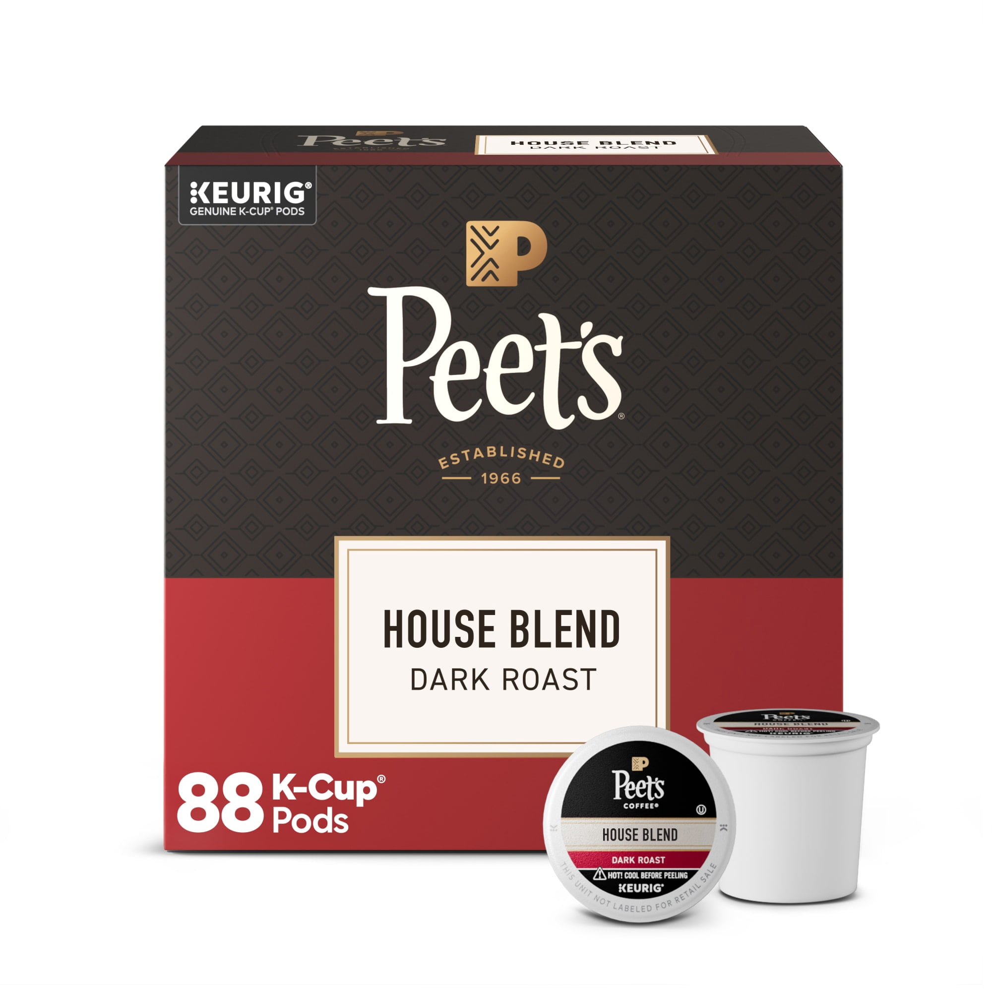 Free Shipping! Peet's Coffee House Blend Dark Roast Single Serve Coffee ...