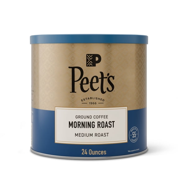 Peet's Coffee Morning Roast Ground Coffee, Medium Roast, 24oz Canister ...