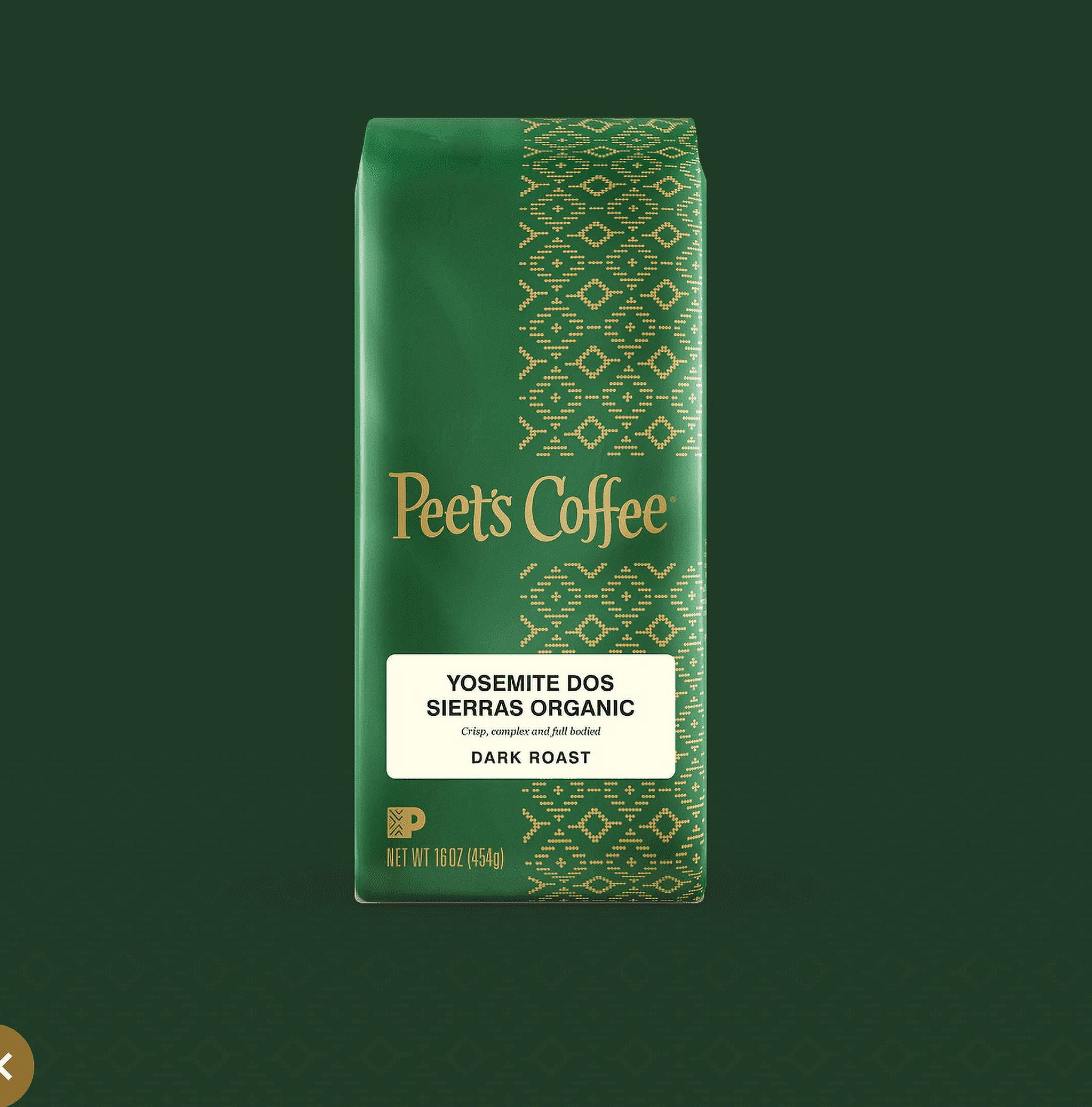 Peet's Coffee Organic Yosemite Dos Sierras, Dark Roast Ground Coffee ...
