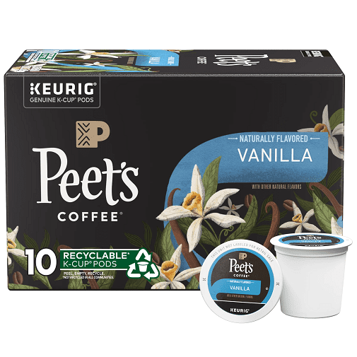Peet's Coffee, Vanilla Light Roast K-Cup Coffee Pods, Single Origin ...