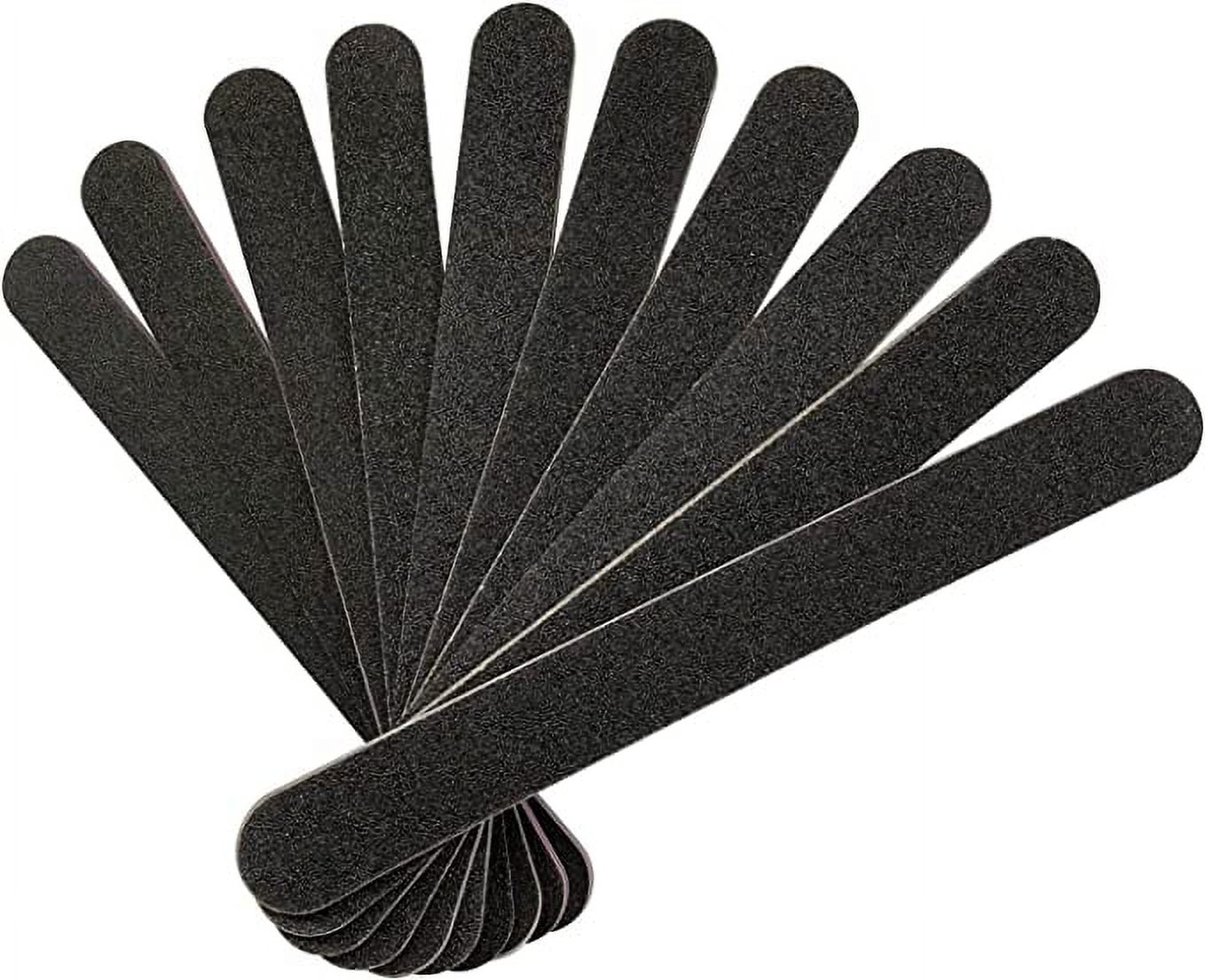 Pefei 10 PCS Nail File, Double Sided 100/180 Grit Emery Board, Black ...